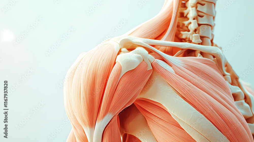 Human shoulder anatomy diagram, detailed shoulder muscles, scapula ...