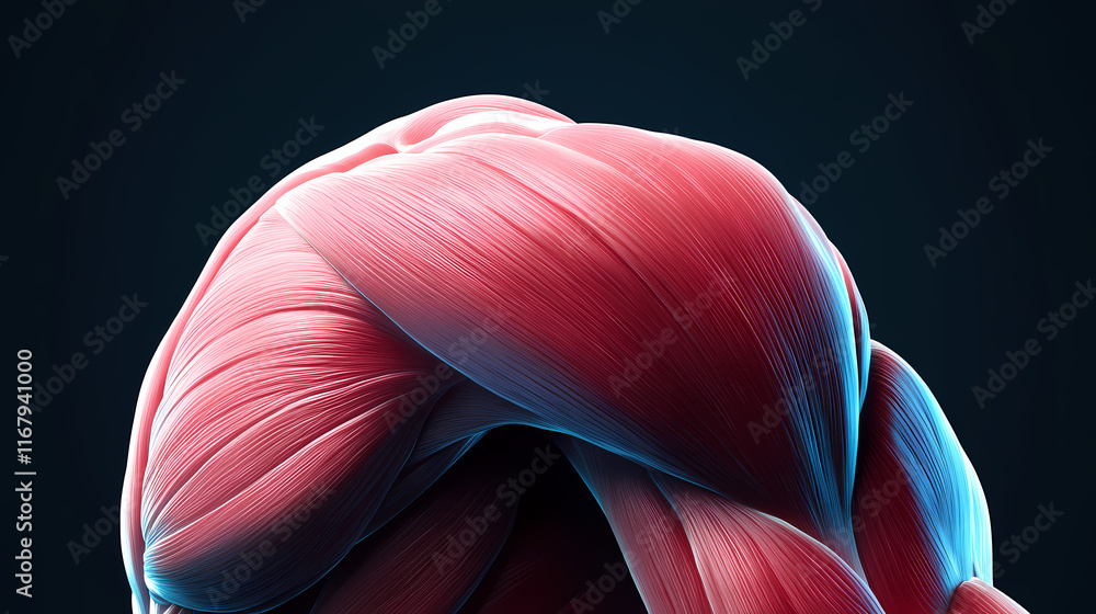 Highlighted deltoid muscle in the upper limb, deltoid, muscle, upper ...