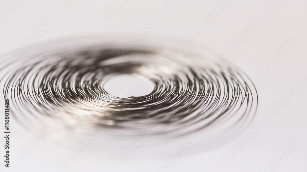 Iron filings arranged in circular patterns around a bar magnet ...