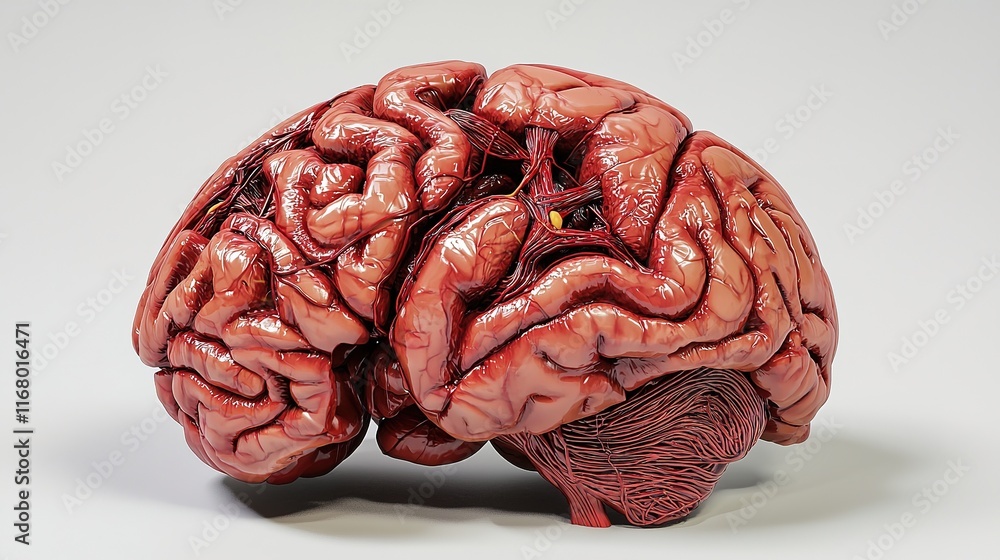 Human Brain Anatomy: 3D Model Stock Photo | Adobe Stock