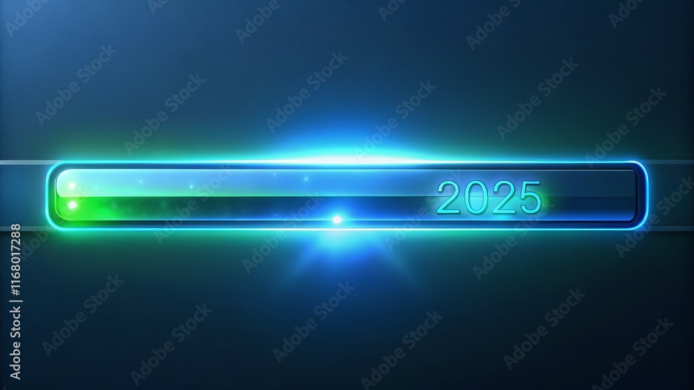 2025 Progress Bar Digital Countdown - Modern Technology Concept Stock Illustration | Adobe Stock