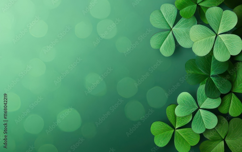 shamrocks symbol concept. A dynamic infographic showing glowing ...