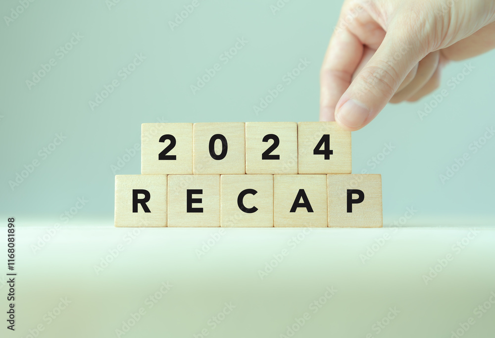 2024 Recap economy, business, financial concept. Business planning in ...