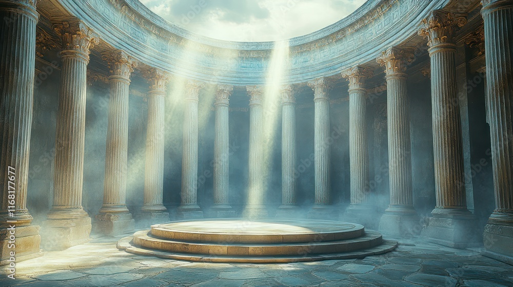 Ancient Greek Roman Amphitheater Column Stage Luxury Display Podium ...