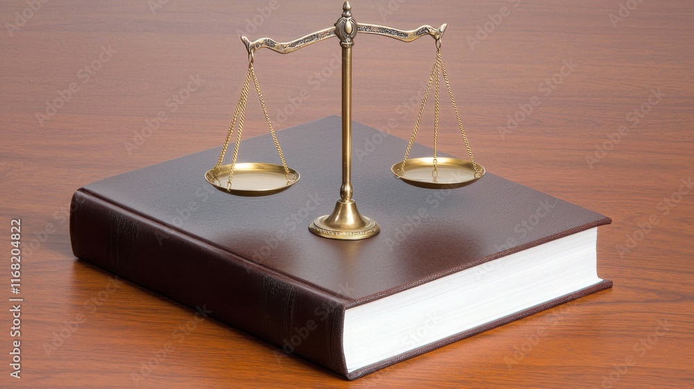 A hyper-detailed photograph of the scales of justice, perfectly ...