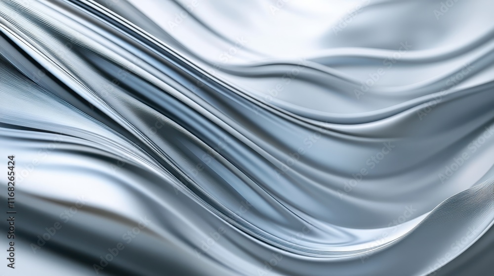 Abstract silver metallic texture with brushed lines and soft gradients ...