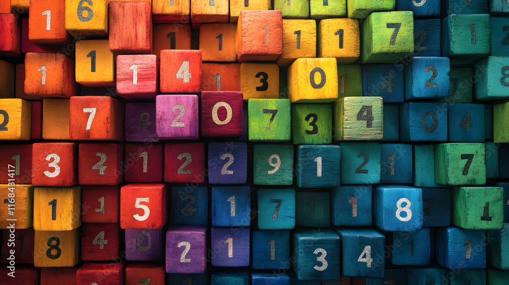 Vivid and Engaging Number Block Array: Counting in Color from 1 to 10 ...