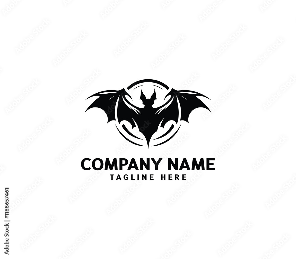Vector bat logo design. Batman logo icon vector. bat open wings flying ...