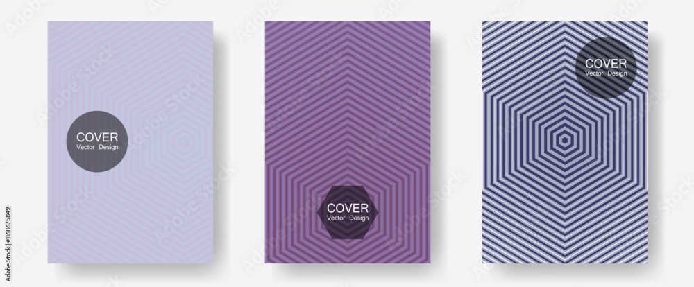 Certificate layouts vector graphic design set. Business folders ...