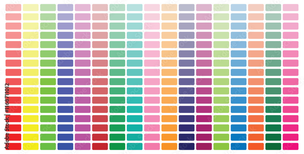 Set of colorful trendy color palettes flat template. Collection palette ...