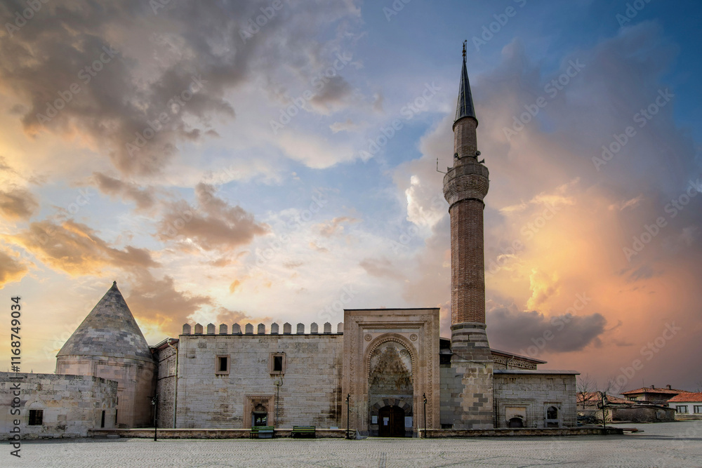 Esrefoglu Mosque is early Anatolian Turkish architecture. The building ...