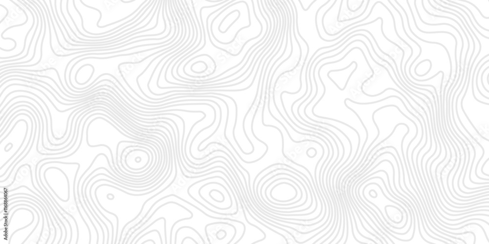 Abstract black and white topographic contours lines of mountains ...