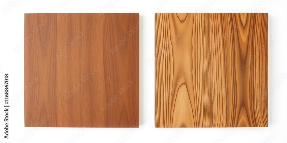 High-resolution images of two wood samples showcasing different grain ...