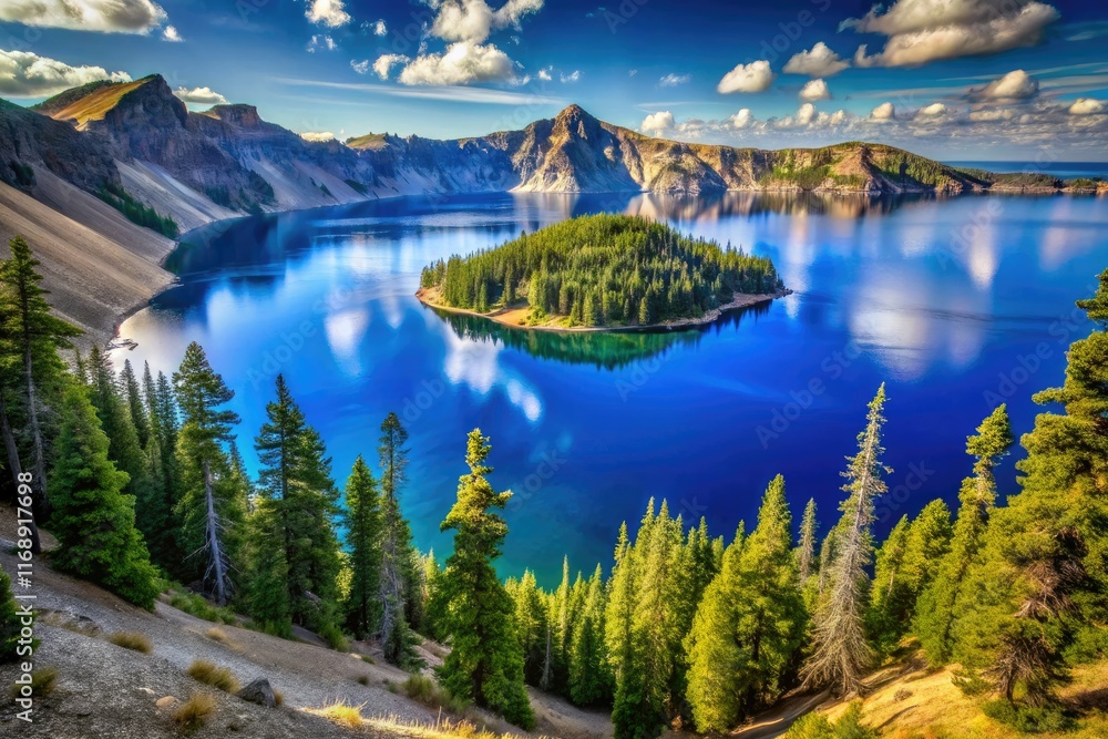 Explore Crater Lake's breathtaking volcanic crater, deep blue waters, and majestic scenery in ...