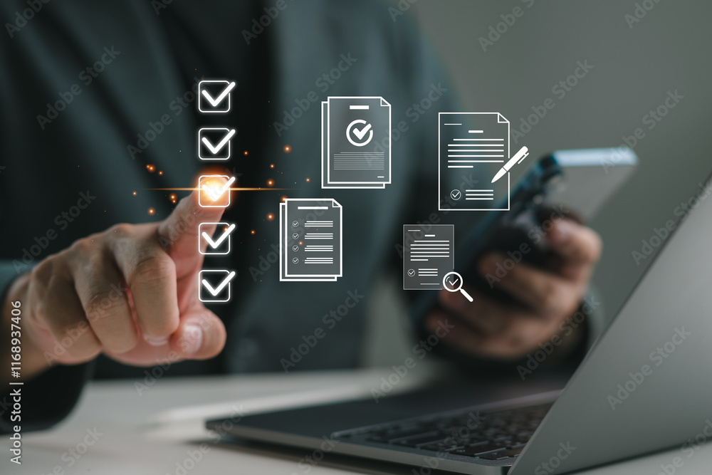 Checklist and filling survey form online. Document management system ...