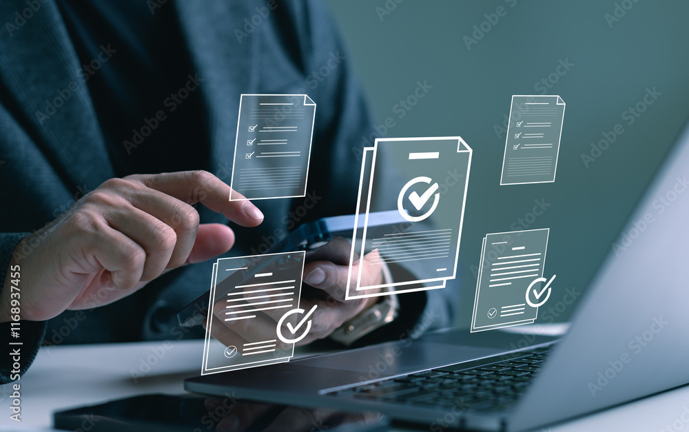 Foto de Stock The check mark symbol represents the standard quality ...