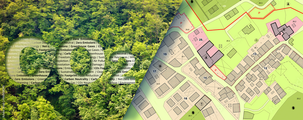 CO2 Net-Zero Emission 2050 and Carbon Neutrality concept with imaginary ...