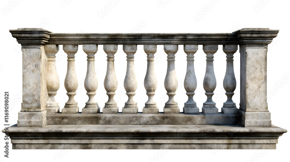 Vintage balustrade isolated on transparent background balustrade png ...