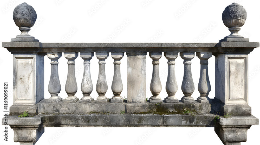 Vintage balustrade isolated on transparent background balustrade png ...
