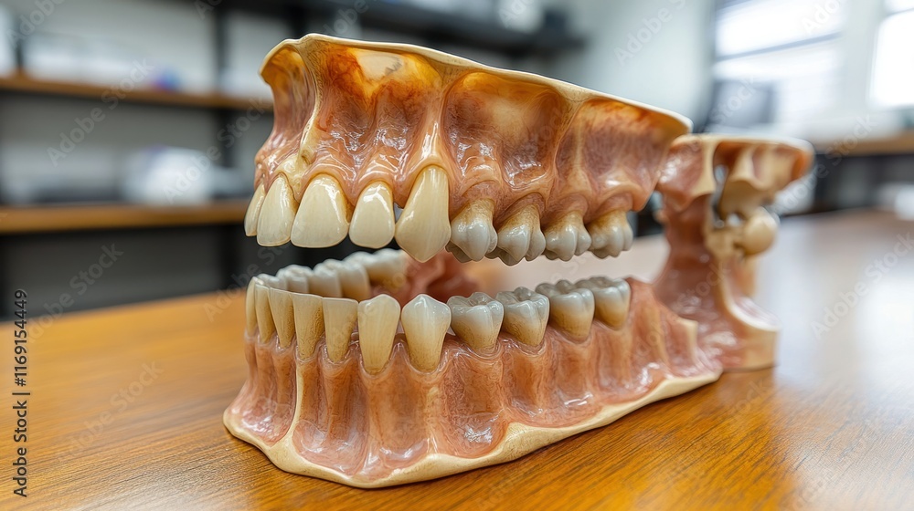 Model of human teeth and jaw for educational purposes. Stock Photo ...