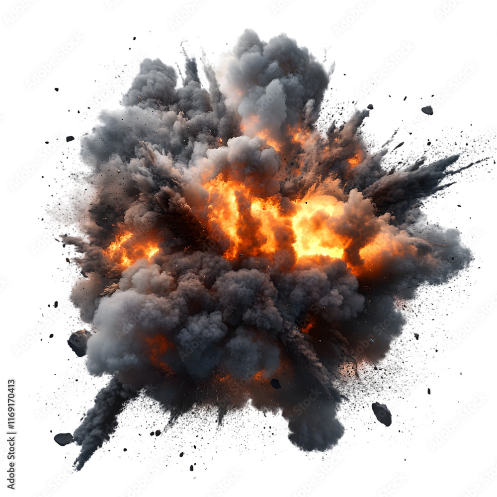 bomb explosion isolated on transparent background explosion png Stock ...