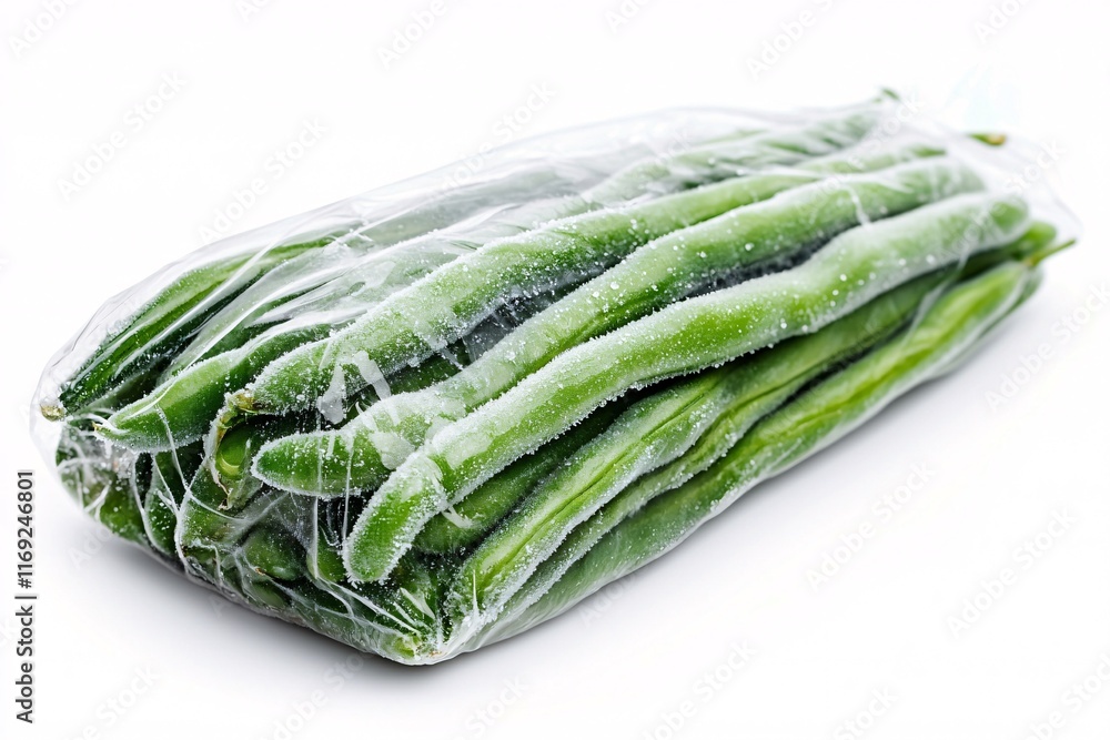 Frozen Green Beans in Plastic Bag Fresh Produce Food Grocery Stock ...