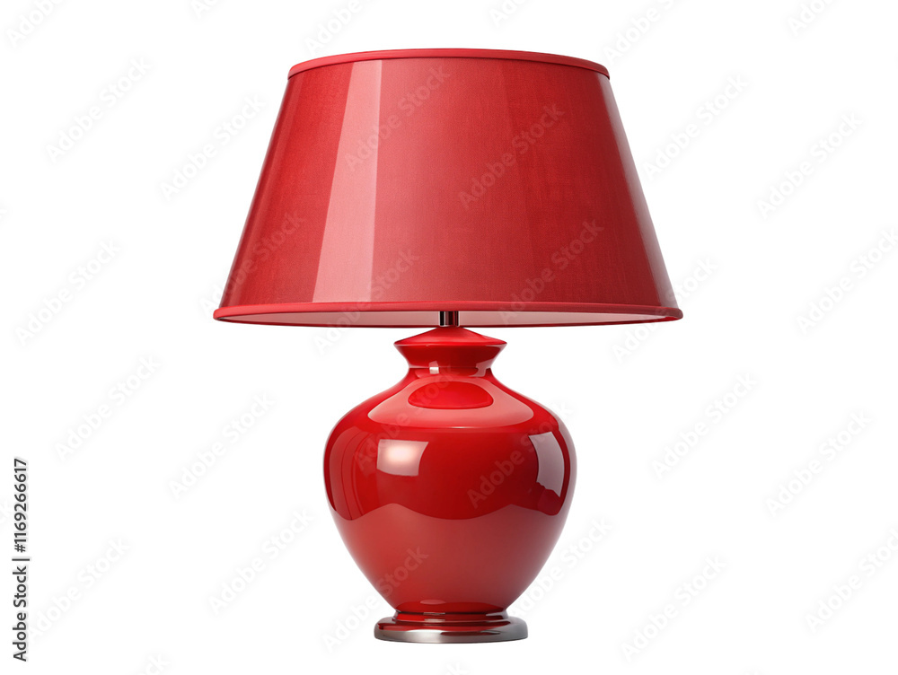 Red Table Lamps with Matching Shades - Elegant red table lamps with ...