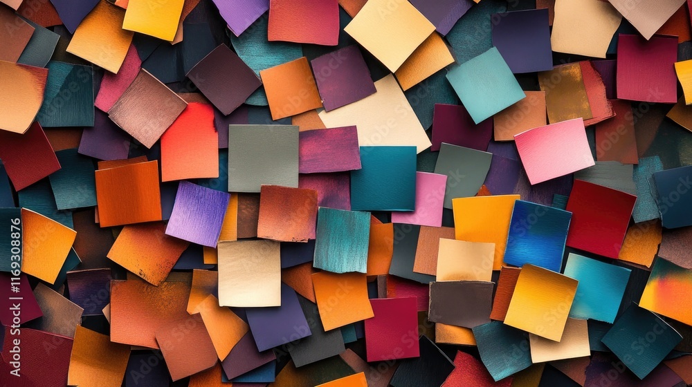 Colorful Swatches Displaying Vibrant Shades and Textures for Art Stock ...