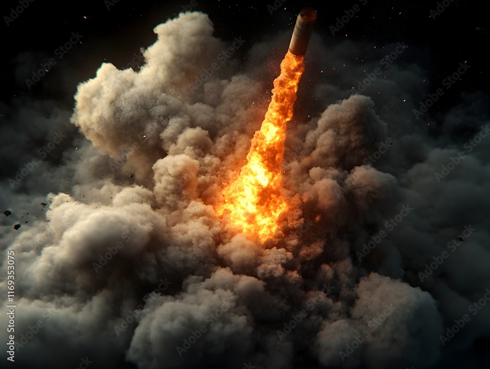 Catastrophic power plant meltdown sparking a colossal fiery eruption ...