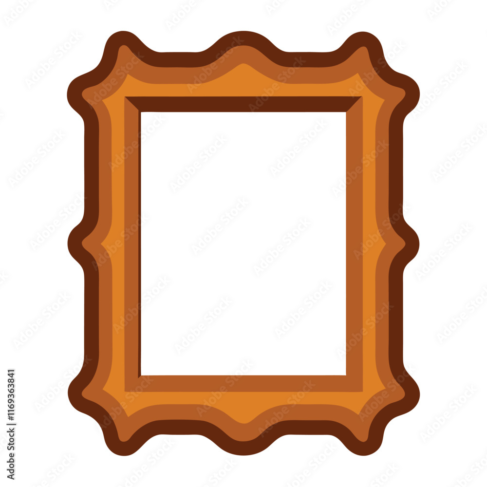 Old Wood Frame Vector Illustration Cartoon, Clipart, Line Art Printable ...