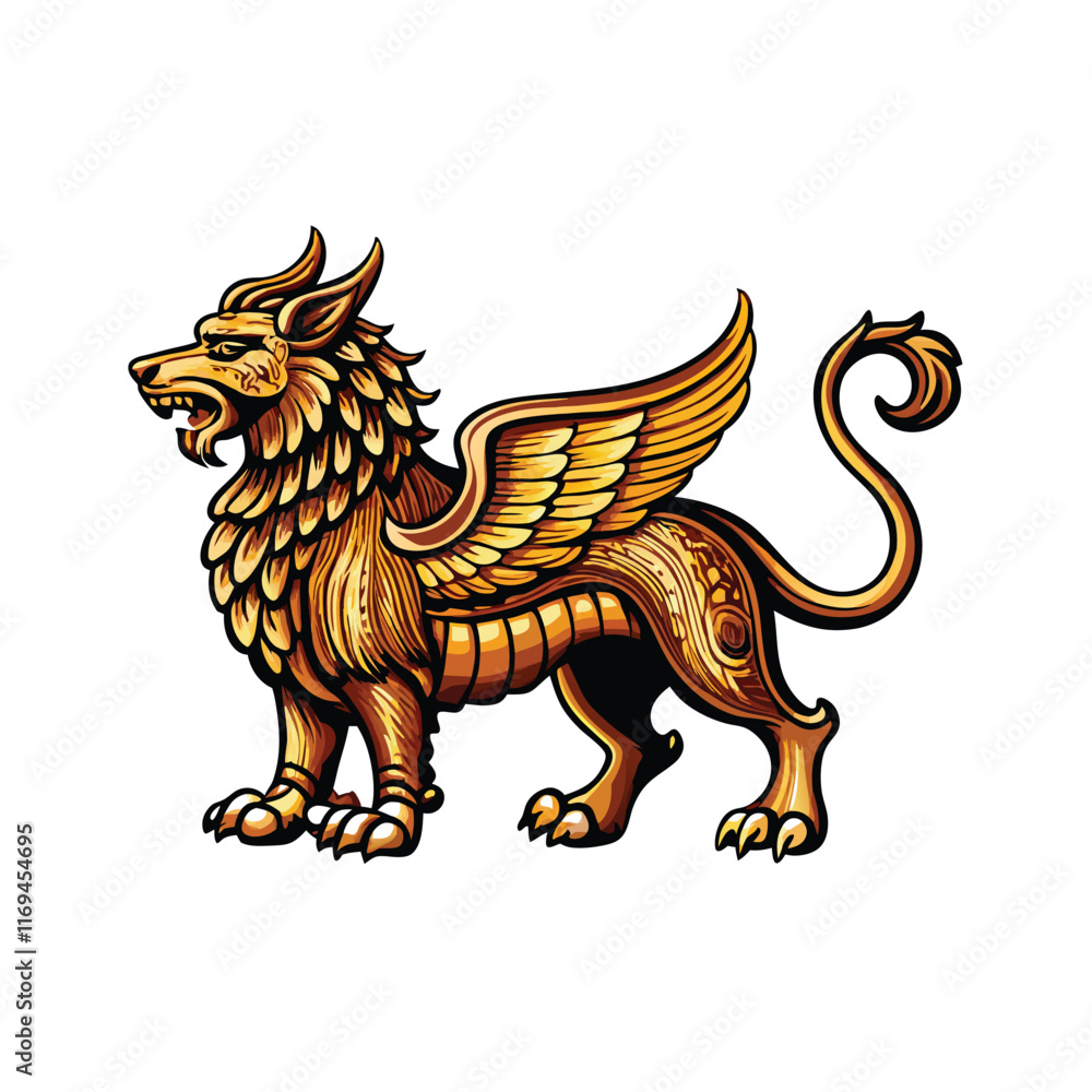 Generate a realistic vector illustration of an ancient Etruscan bronze ...