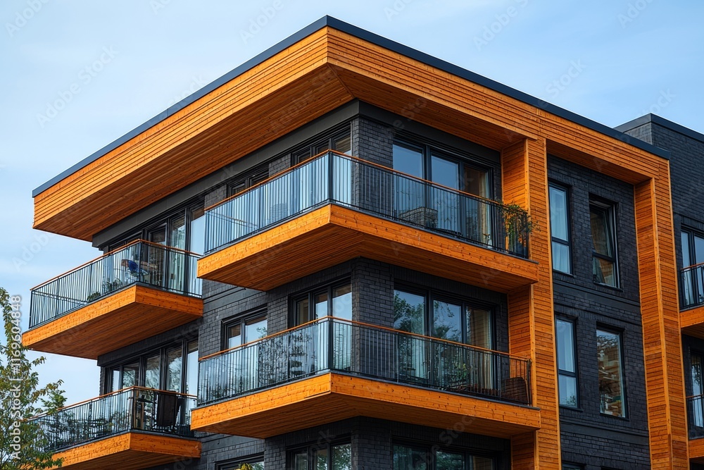 An up-close look at the engineered timber structural elements in a ...