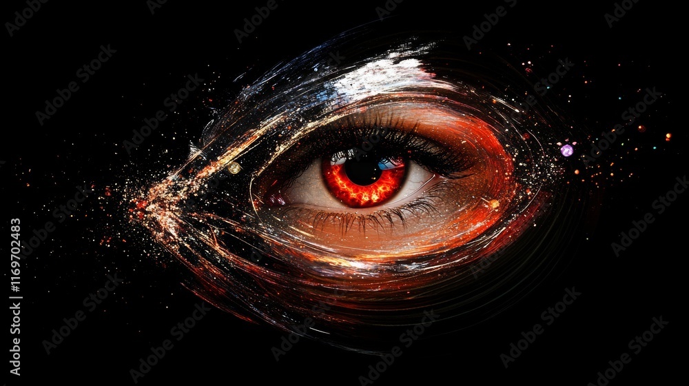 Animated 3D vision within eyes, utilizing a transparent alpha channel ...