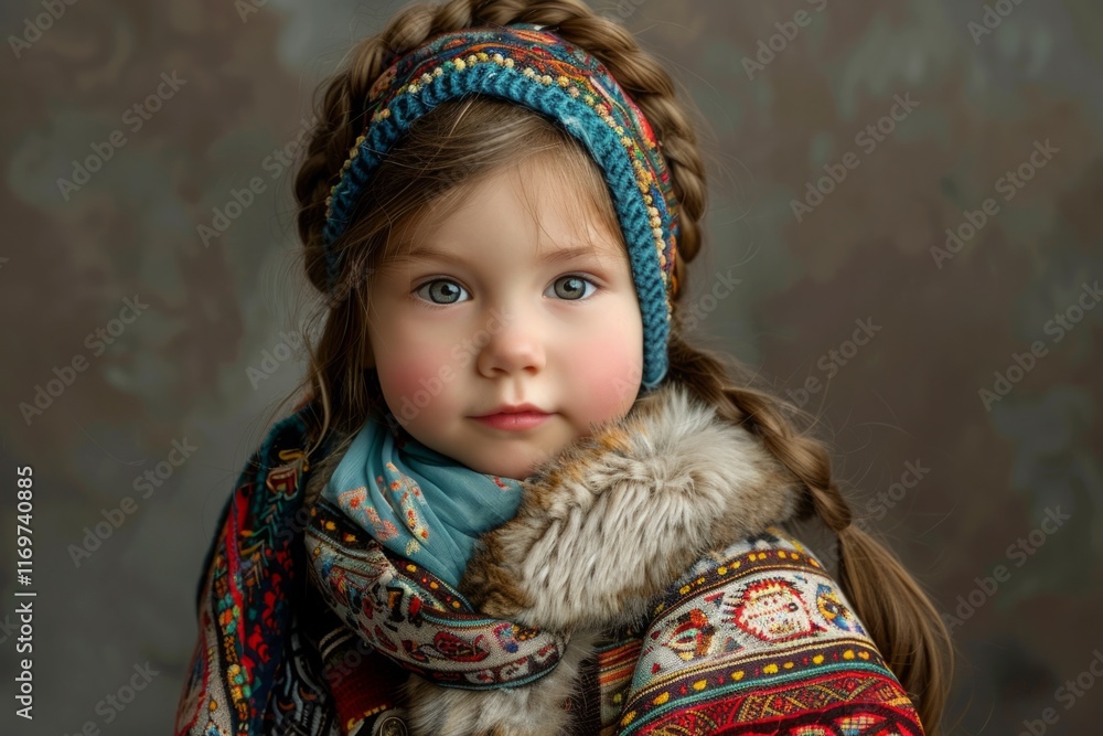 traditional portrait of a child from a specific culture reveals the ...