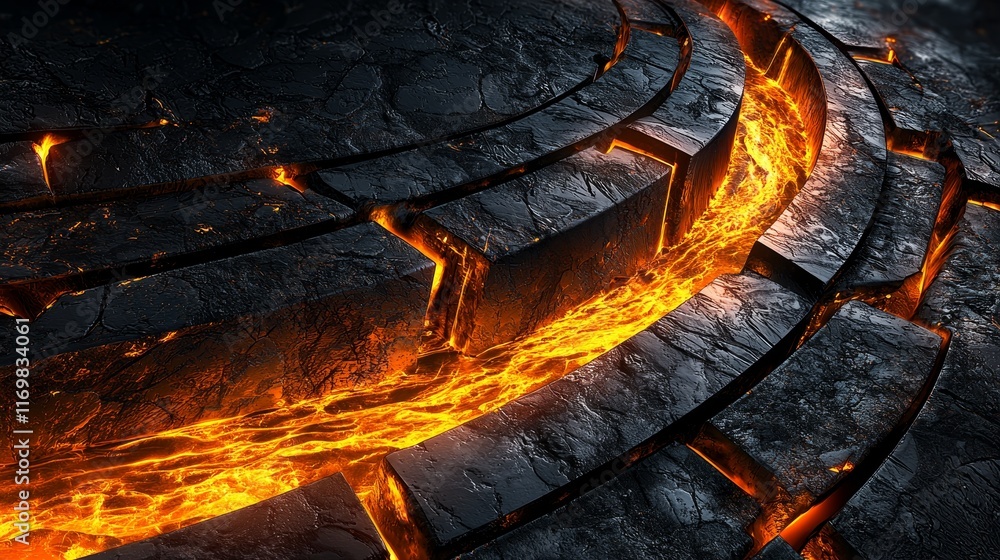 Geology-focused illustration of a divergent plate boundary, showing ...