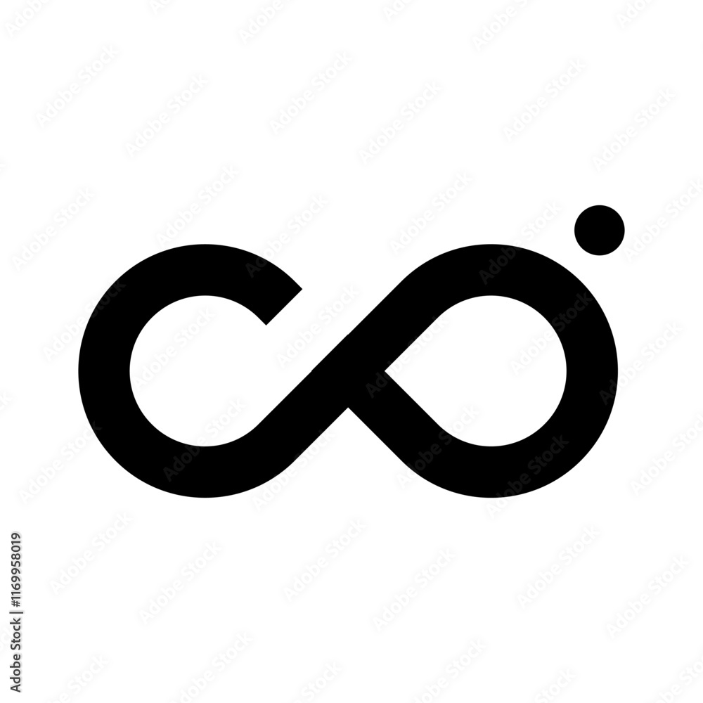 infinity symbol incorporating the letters "CO," representing endless ...