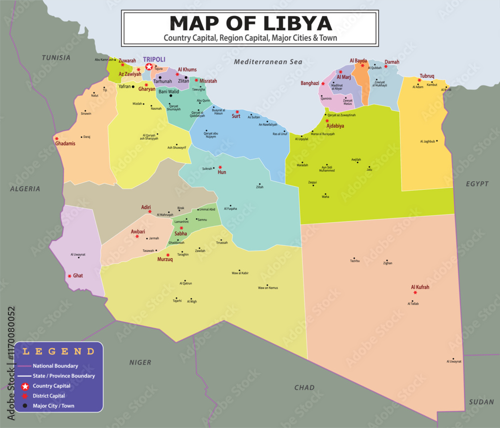 African Countries Geography Political map. Political map of country ...