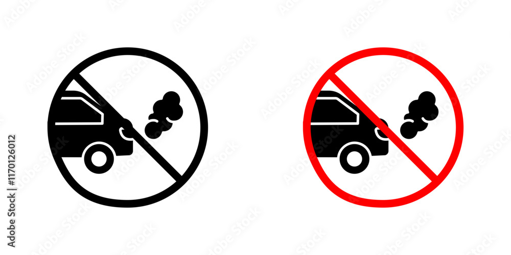 Vector de Stock No exhaust gases sign vector pack for apps and web UI ...