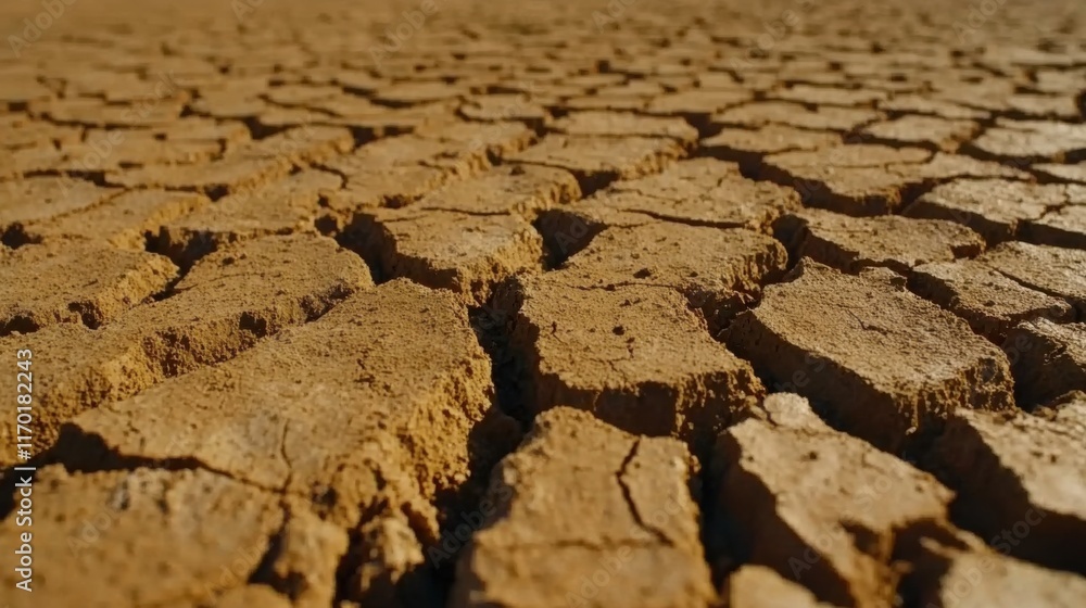 Dry and Cracked Land Surface Depicting Drought Conditions, Soil ...