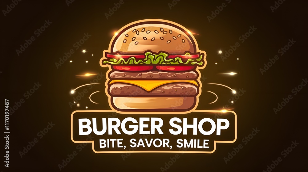 Gits Burger logo features a bold burger design with 'Bite, Savor, Smile ...