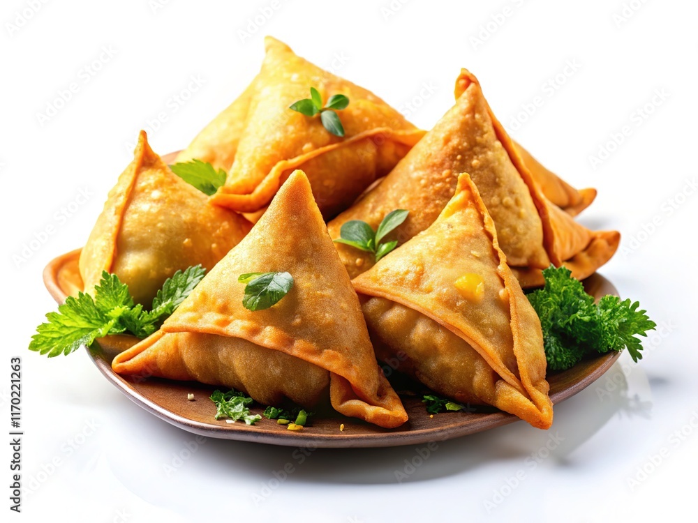 Crispy Fried Samosas - Pakistani Indian Cuisine Stock Photo | Adobe Stock