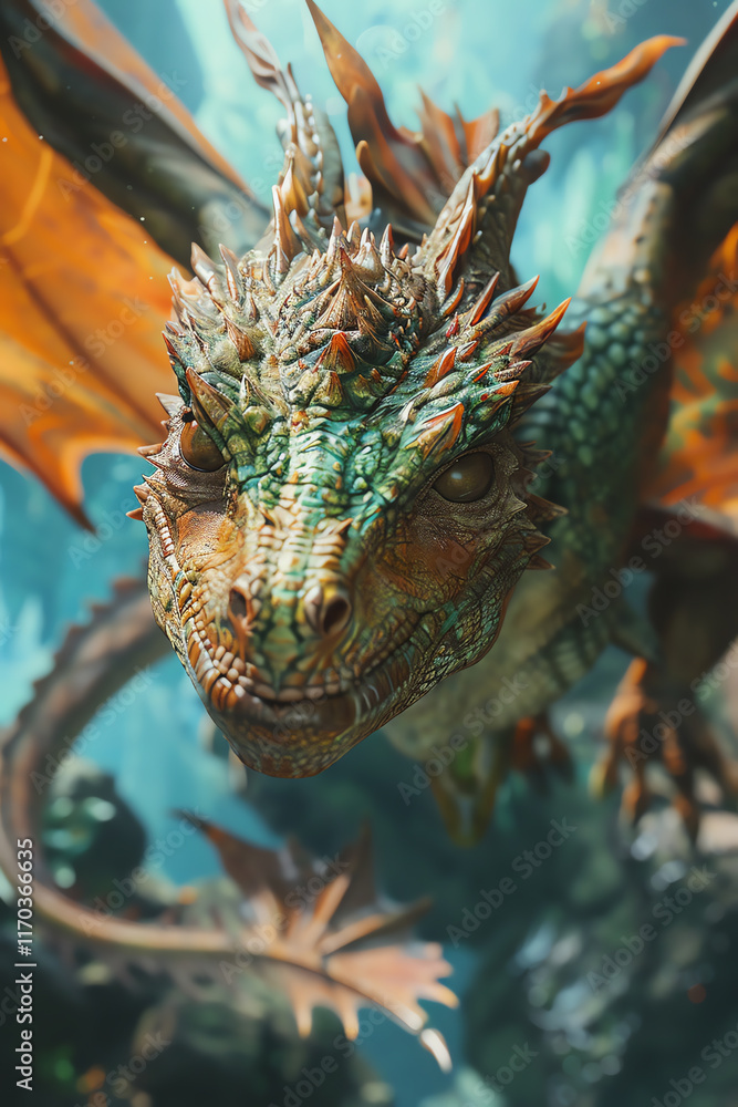 Explore a CGI-rendered aerial view of Ancient Mythical creatures ...