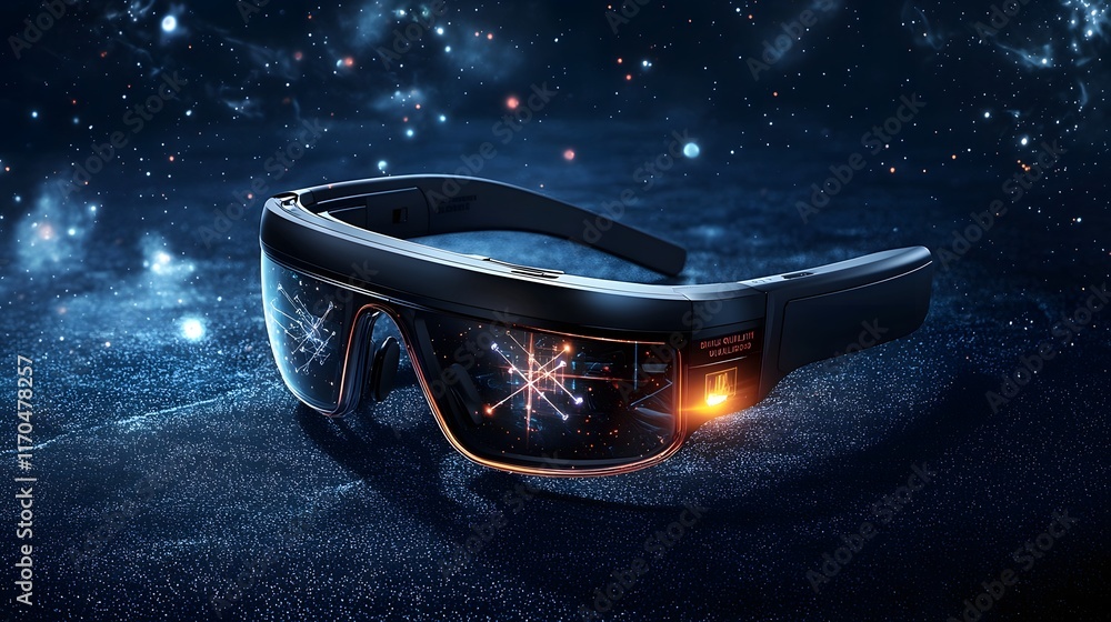 Illustration Stock Innovative smart glasses powered by quantum ...