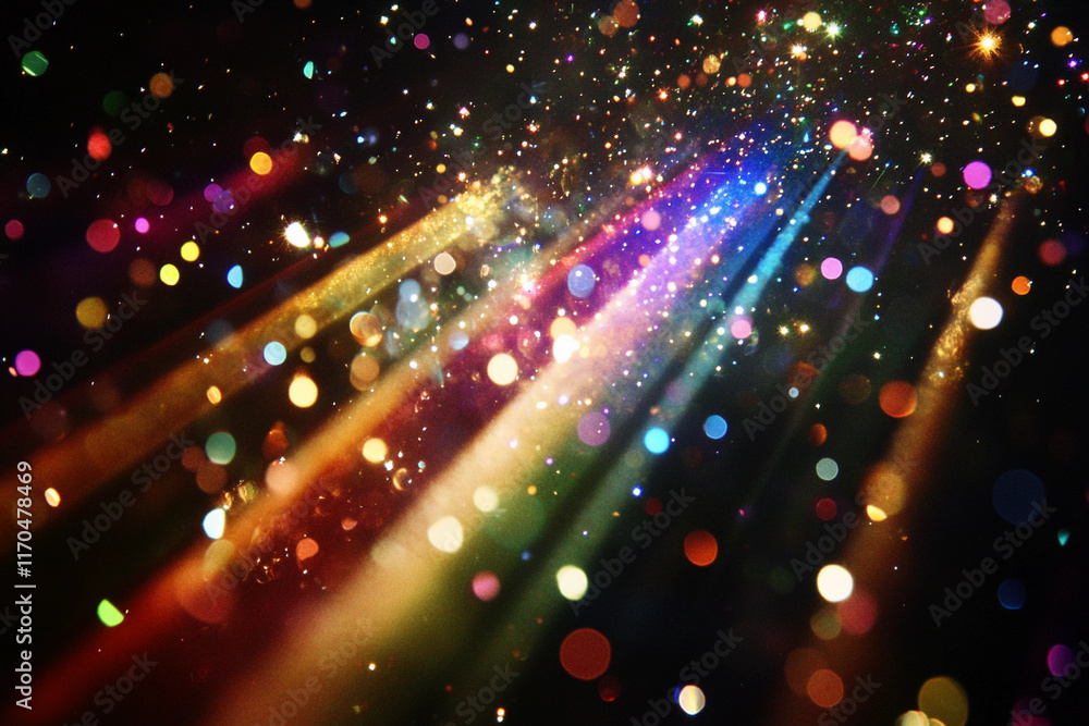 Prismatic Particles, This design incorporates glitter particles ...