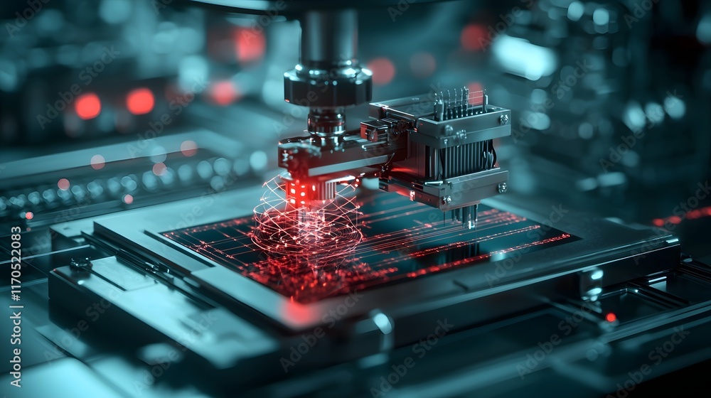 Sleek quantum computing facility featuring a holographic model that ...