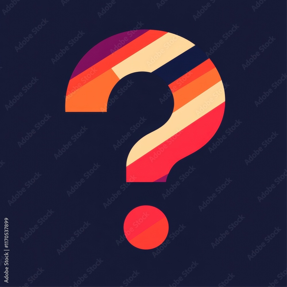 Bold red question mark icon with a transparent background, featuring ...