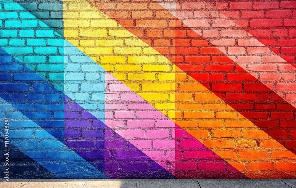 Rainbow Flag Street Art Mural in Graffiti Style for LGBTQ Activism and ...