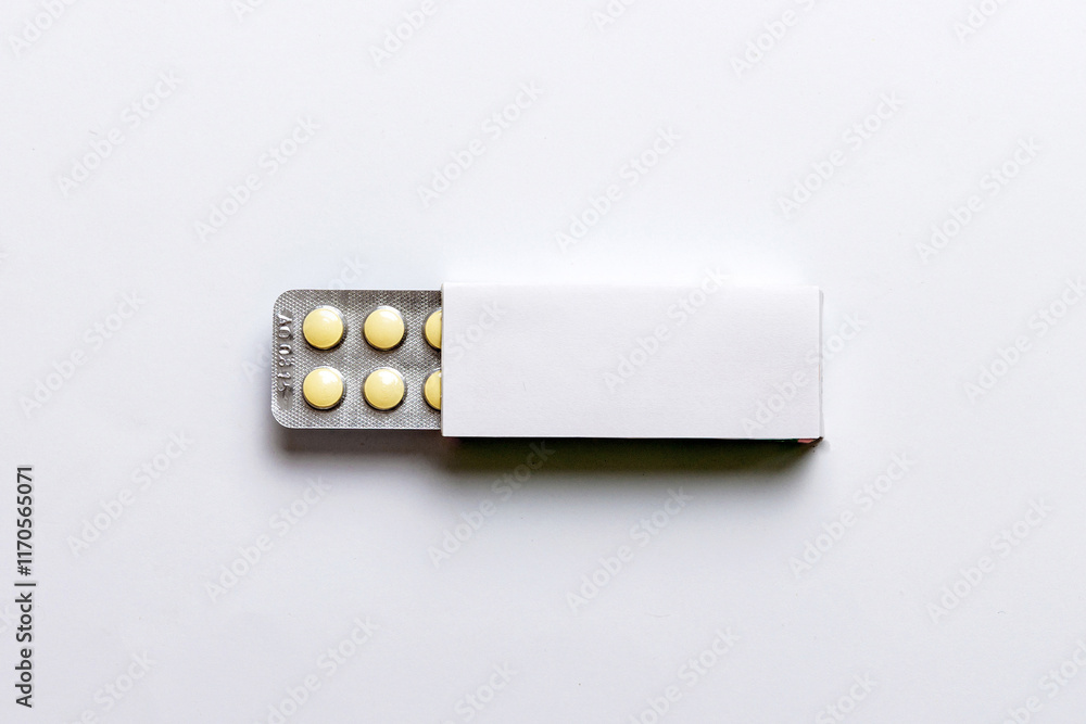 Blank White Product Package Box Mock-up. Open blank medicine drug box ...