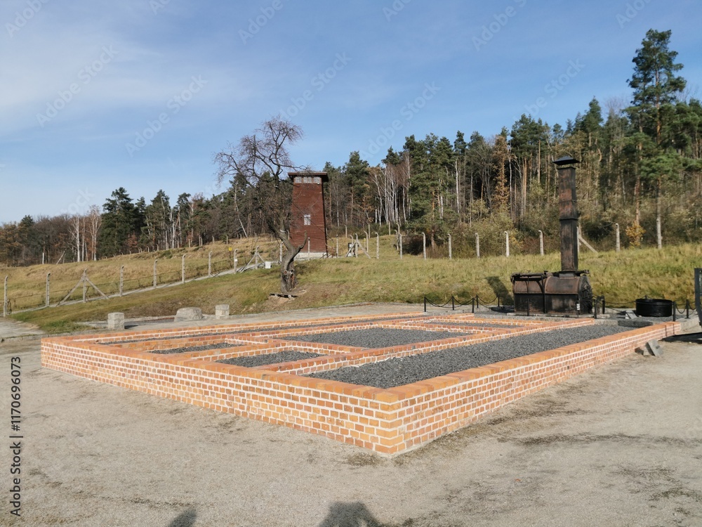 Gross-Rosen Museum in Rogoznica, former German Nazi concentration camp ...