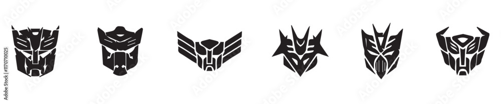 Transformers symbol sign head logo icon. Transformers Logo Vector High ...